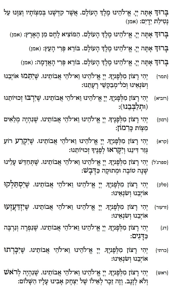 Rosh Hashanah Seder | Kahal Joseph Congregation - LA Modern Orthodox ...